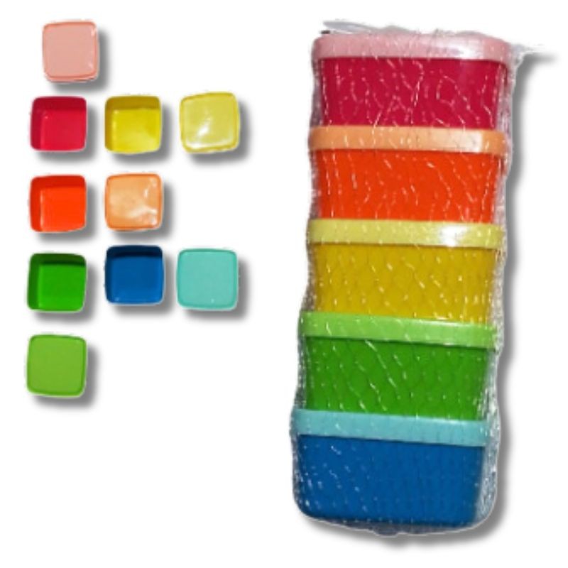 Topper mini cuadrado colorido - práctico para organizar tu comida